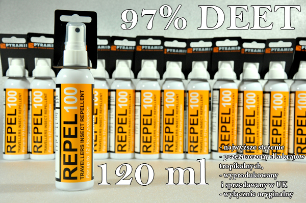 REPEL 100 - 97% DEET 120ml EXTREME TROPICAL (z UK)